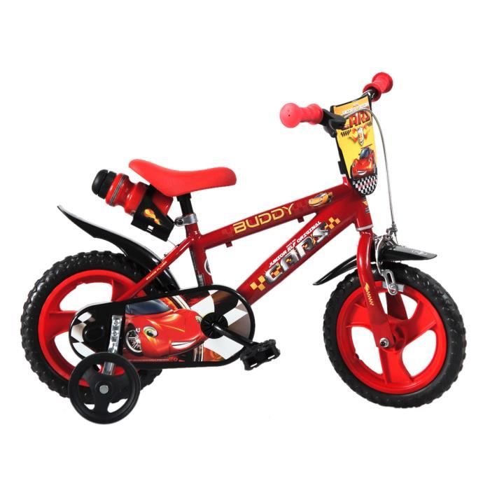 Vélo Enfant 12" - DINOBIKES - BUDDY CARS - Rouge - 3 à 5 Ans - Roues ...