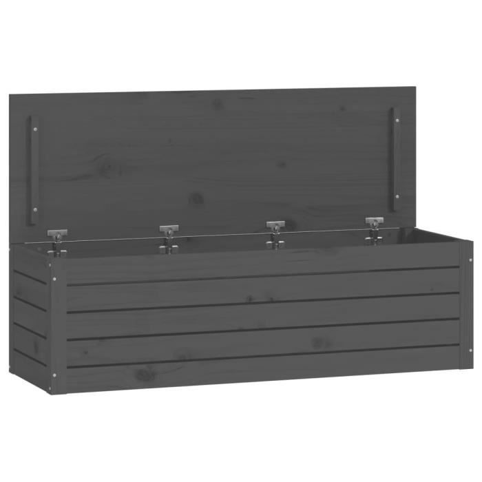Drfeify Bo?te de rangement Gris 109x36,5x33 cm Bois massif de pin RE388 - Achat / Vente Drfeify ...