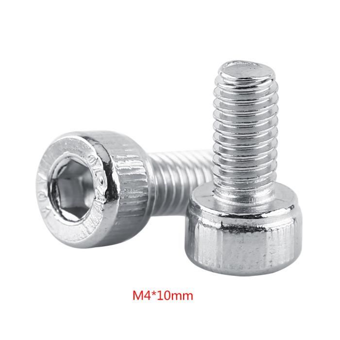 Vis à tête hexagonale - EJ.LIFE - M4 - Acier inoxydable 304 - Lot de 50 ...