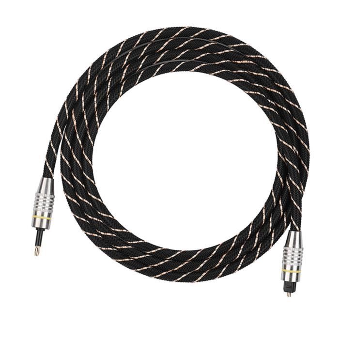 Fdit toslink vers 3 Toslink vers Mini Prise 3.5mm Fibre Optique Câble ...