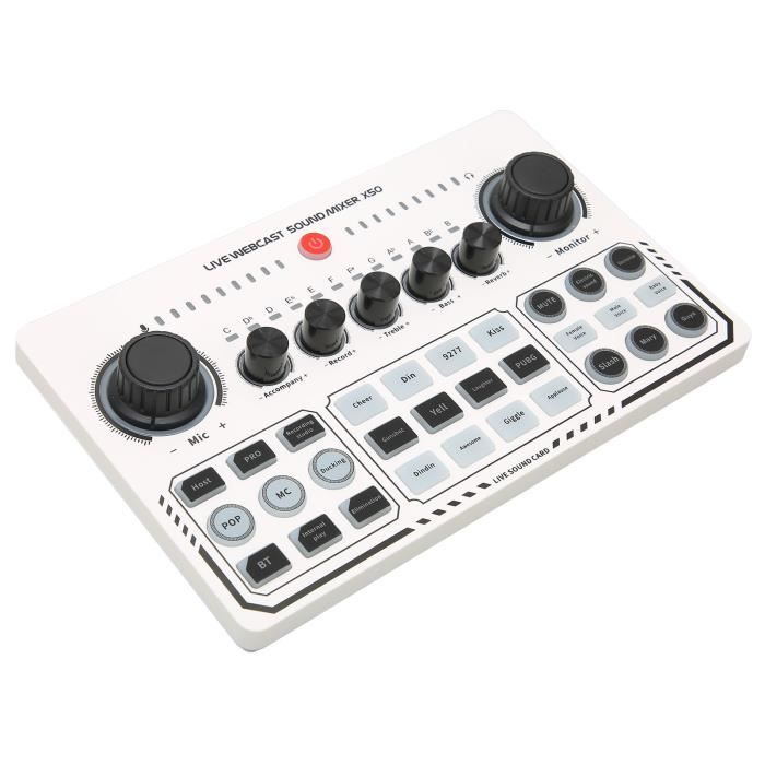 HURRISE Carte son USB Live Mélangeur Audio Professionnel, X50 Carte Son ...