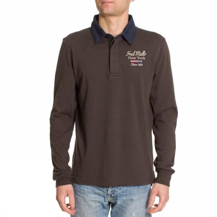 FRED MELLO MOKA FM13W09QU MOKA POLO HOMME Marron - Cdiscount Prêt-à-Porter