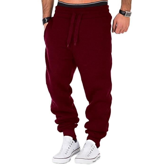 Pantalon de jogging - décontracté pour hommes vêtements de sport Red ...