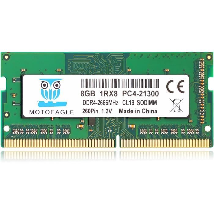 8 Go 1Rx8 Ddr4 2666 Mhz Pc4-21300(Pc4-2666V)Cl19 Sodimm 1,2 V 260 ...