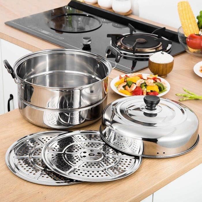 Tbest grande marmite à marmite Tbest marmite à vapeur de cuisson ...