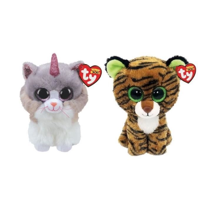 Ty - Peluches - Beanie Boo's - Asher Chat & Tiggy Tigre - Cdiscount ...