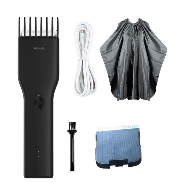 TONDEUSE CHEVEUX,Black Set 4--Enchen Boost — Tondeuse Électrique Usb ...