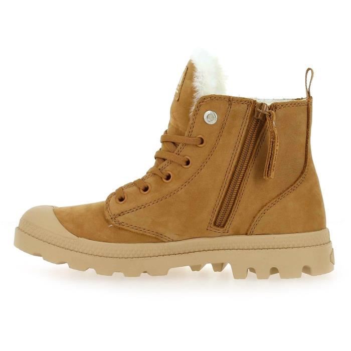 Palladium Pampa Hi Zip WL – Bottine montante cuir marron femme, zip ...