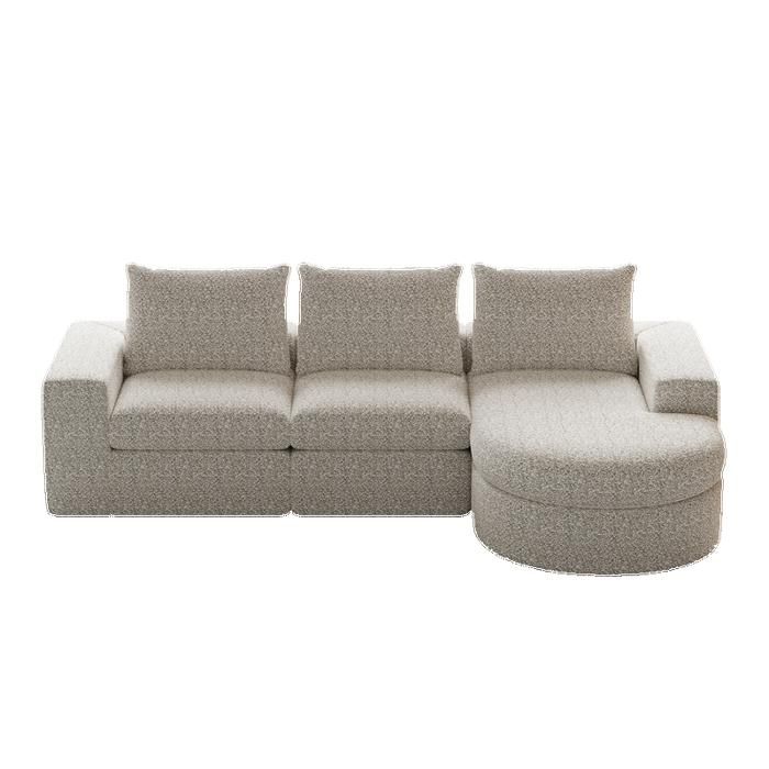 Canapé modulable d'angle réversible-Canapé en mousse compressée sans ...