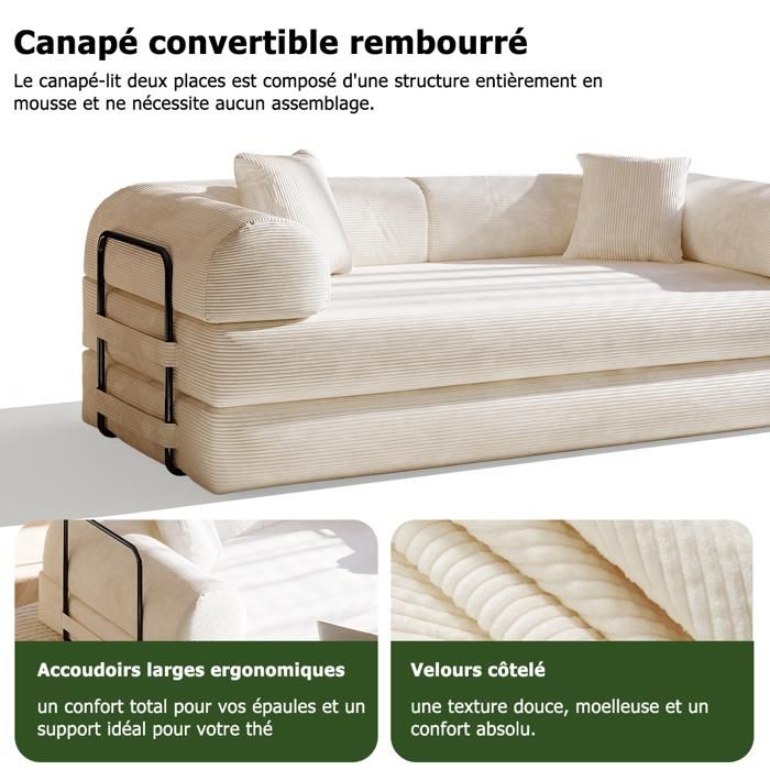 Canap Convertible Velours Cotelnull