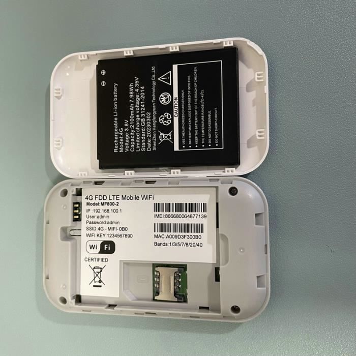 MF800 européen - Modem sans fil débloqué avec fente pour carte SIM ...