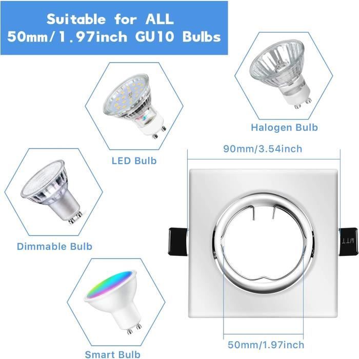 Spot Led Encastrable Orientables,230V Lumière Blanc Chaud 2700K,5W ...
