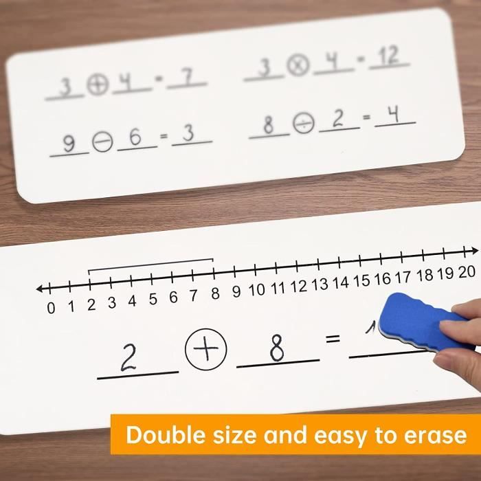 Mini tableau blanc effaçable à sec - Double face - Tableau d'écriture ...