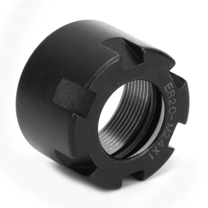 Écrou de pince - ZJCHAO - ER11M/16M/20M - Acier 40 - Durable - Facile à ...