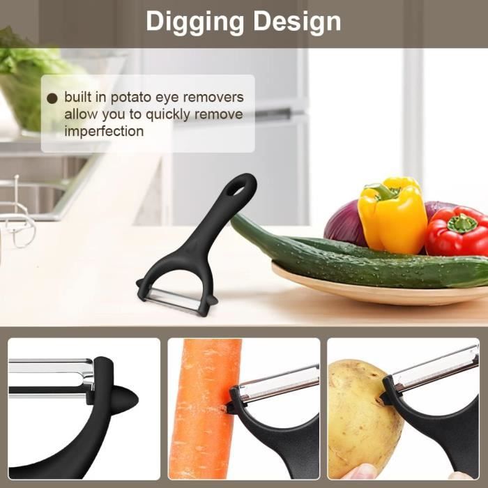 2 Pcs Éplucheur Universel, Econome Legumes Inox Eplucheur Legumes ...