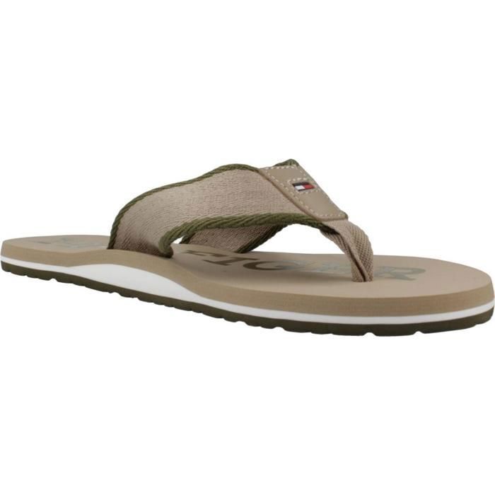Tongs Beige Homme Tommy Hilfiger Patch Beach - Cdiscount Sport