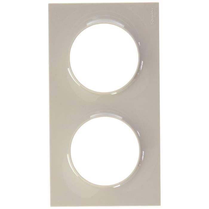 SCHNEIDER ELECTRIC Plaque de finition 2 postes Odace Styl sable ...