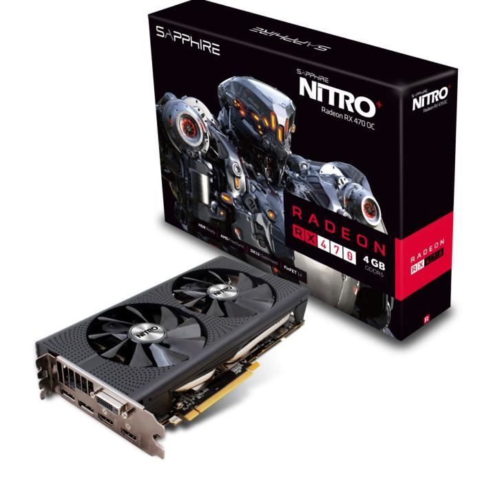 Sapphire Carte graphique AMD Nitro + Radeon RX 470 4Go GDDR5 ...