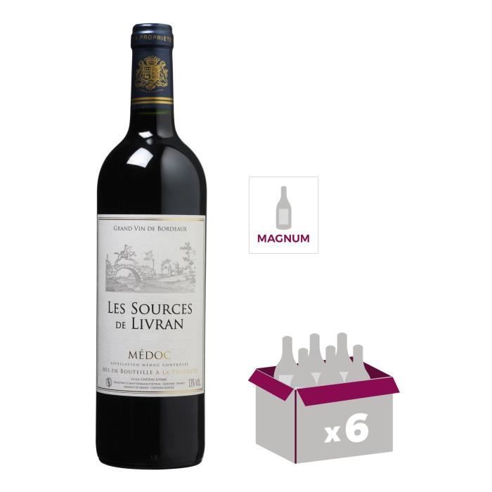 LES SOURCES DE LIVRAN 2015 Médoc Vin Rouge de Bordeaux 1,5 L x6 - La ...