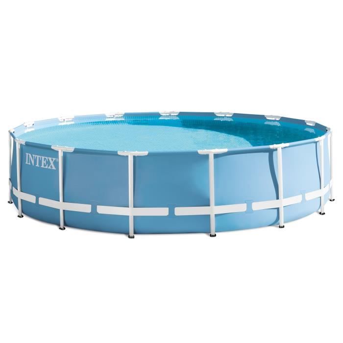 Kit Piscine tubulaire ronde - INTEX - Ø4,57 x H1,07m - PVC et métal ...