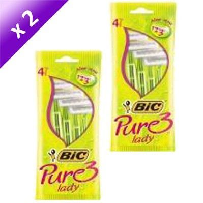 BIC PURE lot de 4 rasoirs jetables 3 lames femme - Achat / Vente rasoir ...