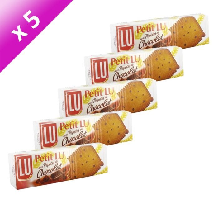 LU Petit LU Aux Pépites De Chocolat 200g (x5) - Cdiscount Au quotidien