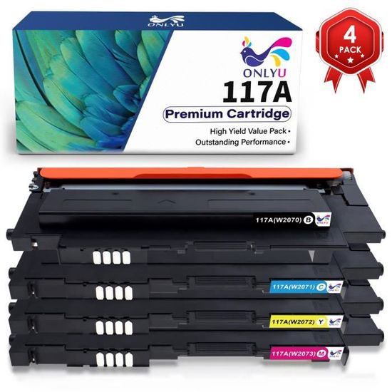 ONLYU Compatible Cartouche pour HP 117A W2070A W2071A W2072A W2073A ... ONLYU Compatible Cartouche pour HP 117A W2070A W2071A W2072A W2073A ...
