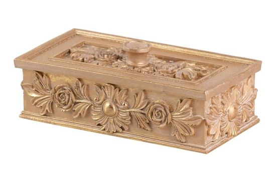 Coffre - malle Adda home - 770353 - Boite decorative, resine 20 x 10 x ...