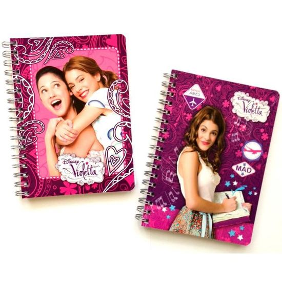 VIOLETTA SET DE 2 BLOC NOTES CARNET A SPIRALES - Cdiscount Beaux-Arts ...