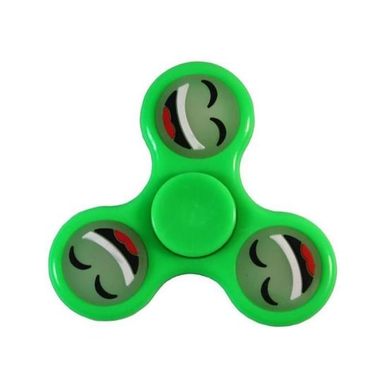 Fidget Spinner Toy - EMOJI HAPPY GREEN (GLOW IN THE DARK) - Cdiscount ...