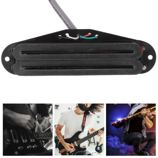 Micro guitare électrique Double rail 4 Cordon Pickup pour guitare 6 ...