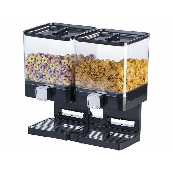 Double distributeur alimentaire - coloris noir - Cdiscount Maison