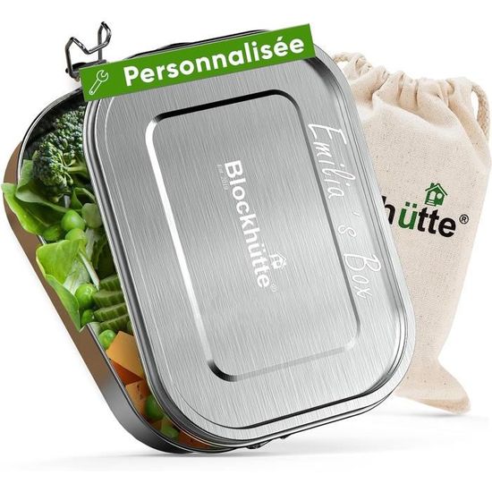 Boite A Tartine Inox Personnalisée I 1400Ml I Boite Repas Compartiment ...