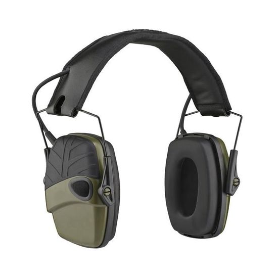 Casque Antibruit Tactique de Chasse Cache-Oreilles de Tir éLectronique Casque de Protection ...