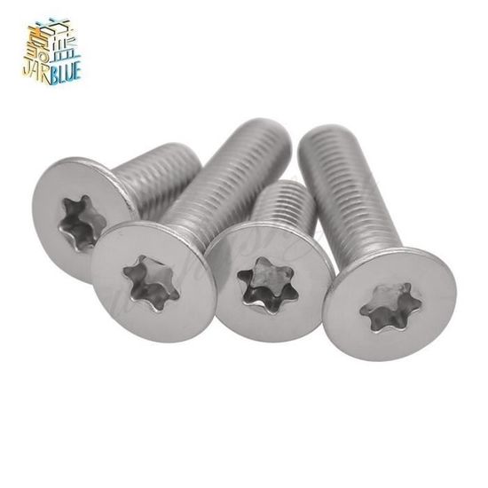 M2.5 50pcs-12mm -Vis de sécurité Torx à Six lobes en acier inoxydable 304, Gb2673 M2 M2.5 M3 M4 ...