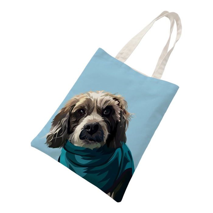 Sacs à main réutilisables à motif de chiens d'animaux, fourre-tout en ...