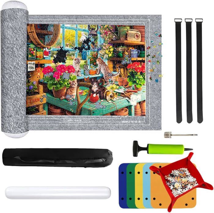 Tapis Puzzle 2000 Pièces,Tapis Puzzle Rouleau Feutre,Puzzle Roll Up Mat ...