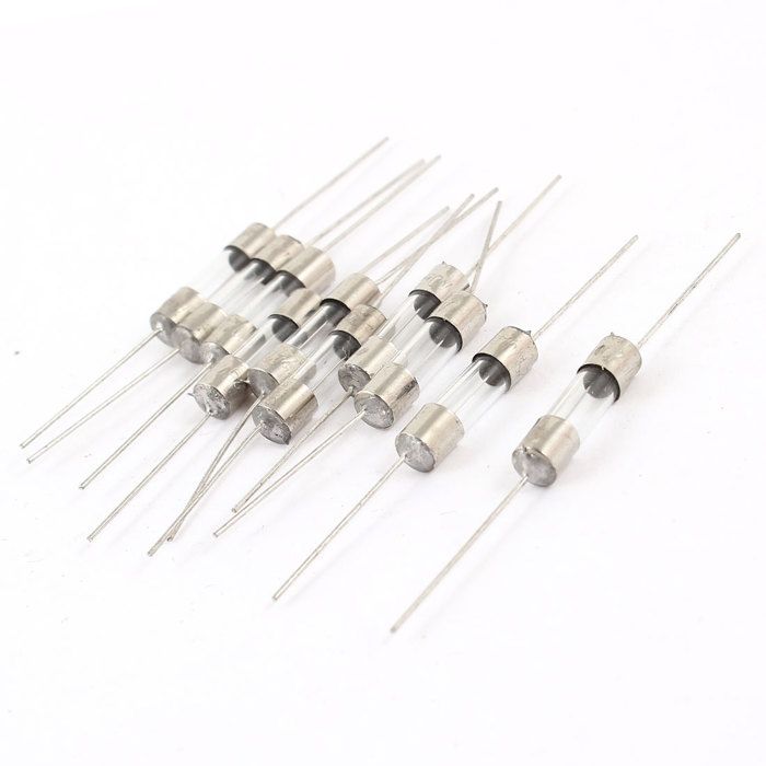 Fusible SOURCING MAP 10Pcs 5mm x 20mm Axial Câbles Action Rapide Fusibles Verre Tube 10Amp 250V ...