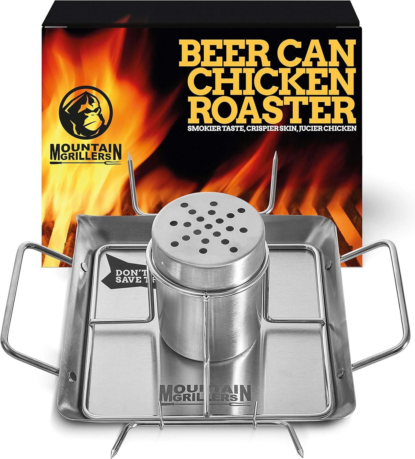 Support à rôtir pour canette de bière - Support en acier inoxydable ...