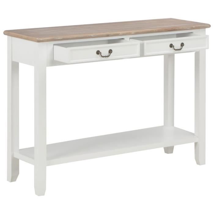 Table console - AKOZON - AKO7731039209500 - Blanc - 110x35x80 cm - 2 ...