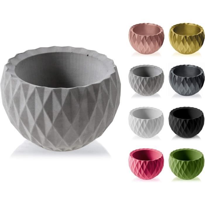 Pot De Fleurs En Ciment, Cache-Pot En Béton Bauble Ø 7 Cm-Ø 7,6 Cm | 17 ...