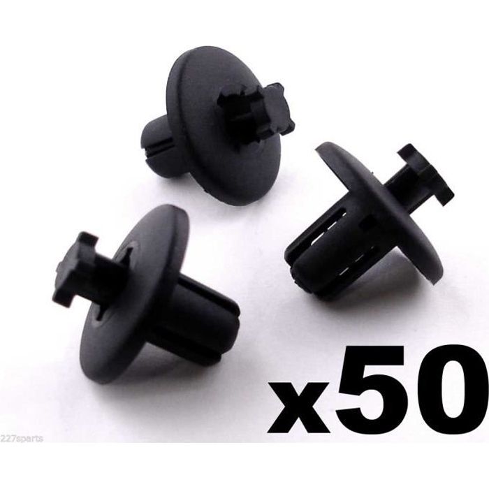 50x 8mm Plastique Clips Garniture Citroen C3 C4 C5 C8 Passage De Roue ...