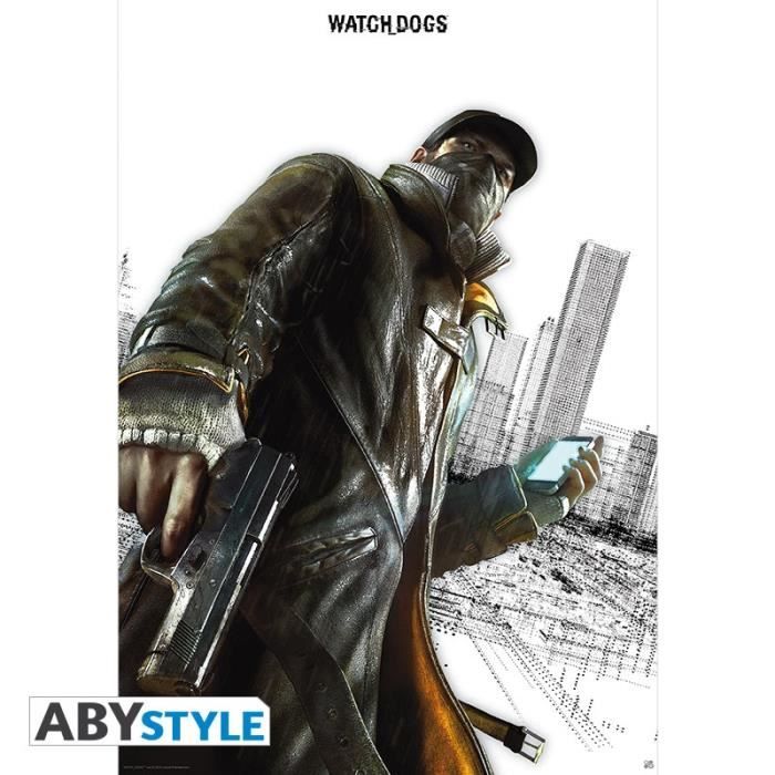 Watch Dogs - Poster "City" roulé filmé 98x68 - Cdiscount Maison