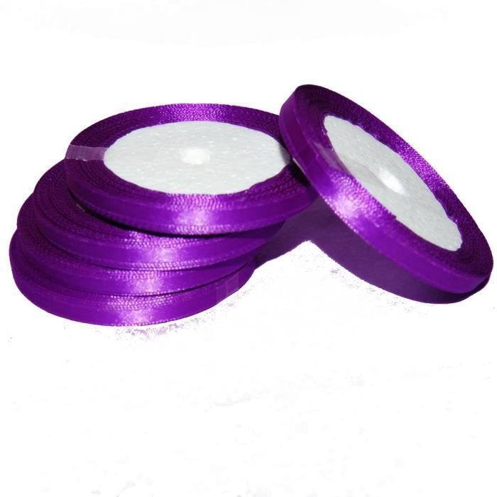 Ruban satin violet 6 mm x 15 mètres - Cdiscount Maison