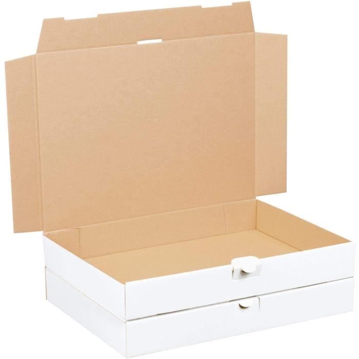 Maxibrief Lot de 50 cartons d'expédition Blanc Format A4 350 x 250 x 50 ...
