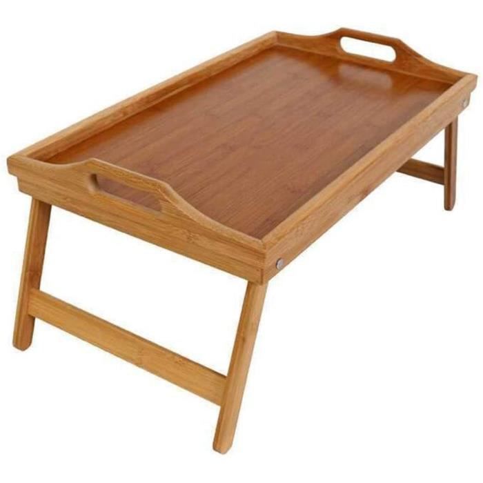 Plateau lit petit dejeuner plateau en bambou rectangulaire table de lit ...