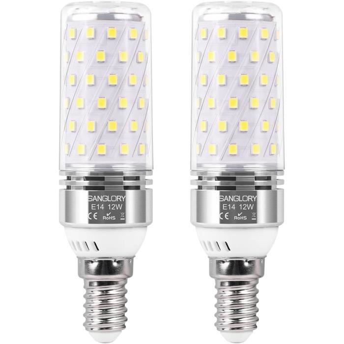 Ampoule Led E14 Blanc Froid, 12W 1350 Lumen Led Lampe Équivalent Ampoules Halogène 100W, Lumière ...