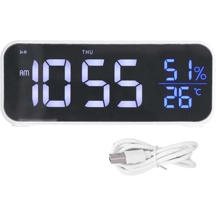 Réveil Numérique, Avec Fonction Snooze, Réveil Musical Numérique À Led ...