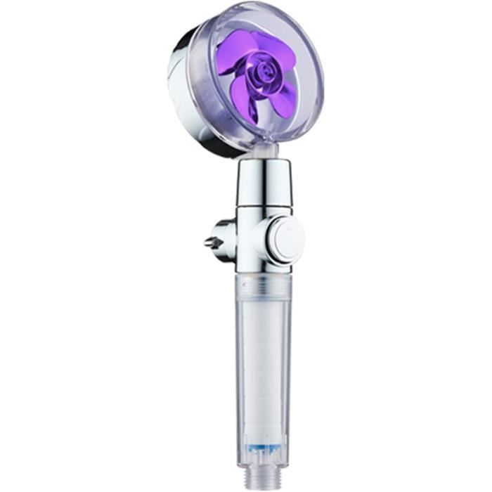 Pomme De Douche,Pommeau De Douche À Main Avec Ventilateur Turbo Interrupteur Marche-Arrêt Filtre ...