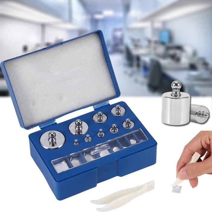 BUTY-17Pcs 2111g 10mg-100g Grammes de PréCision en Acier Poids Kit de ...